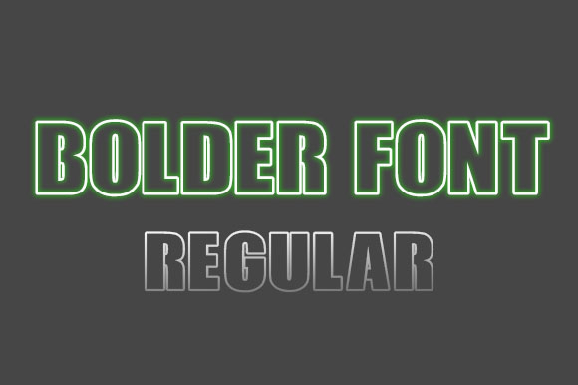 Bolderfont Regular / Display - FontPlanet